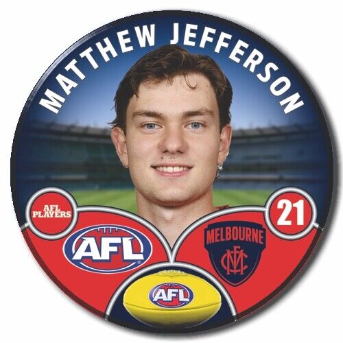 2024 AFL Melbourne Football Club - JEFFERSON, Matthew – Sporting Souvenirs