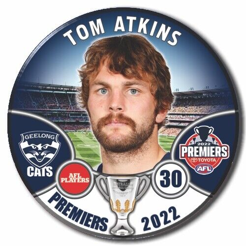 2022 AFL PREMIERS Geelong - ATKINS, Tom – Sporting Souvenirs