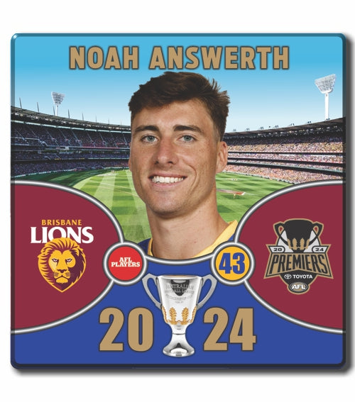 2024 AFL PREMIERS - BRISBANE LIONS - ANSWERTH, Noah – Sporting Souvenirs
