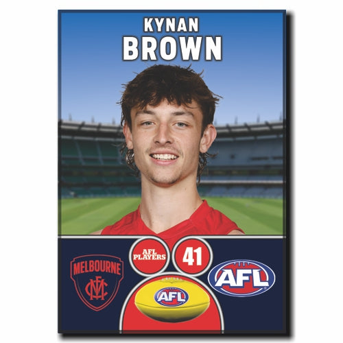 2024 AFL Melbourne Football Club - BROWN, Kynan – Sporting Souvenirs