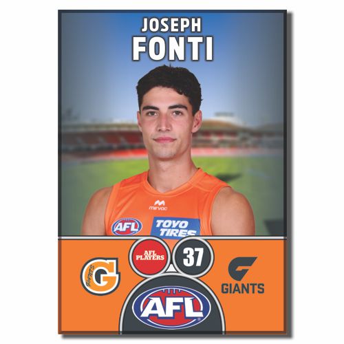 2025 AFL GWS Giants Football Club - FONTI, Joseph – Sporting Souvenirs
