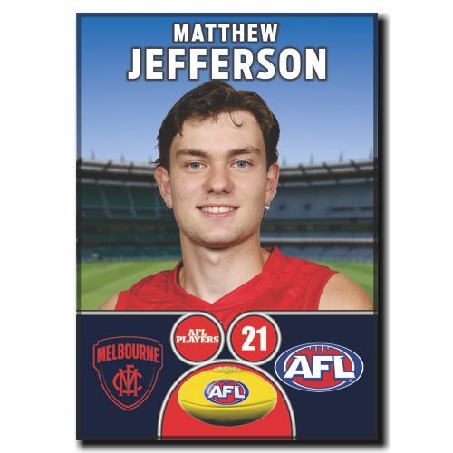 2024 AFL Melbourne Football Club - JEFFERSON, Matthew – Sporting Souvenirs