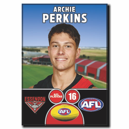 2024 AFL Essendon Football Club - PERKINS, Archie – Sporting Souvenirs