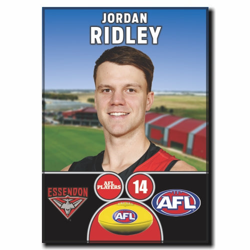 2024 AFL Essendon Football Club - RIDLEY, Jordan – Sporting Souvenirs