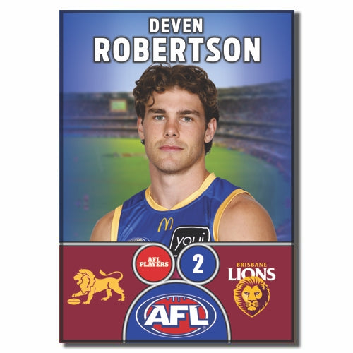2025 AFL Brisbane Lions Football Club - ROBERTSON, Deven – Sporting ...