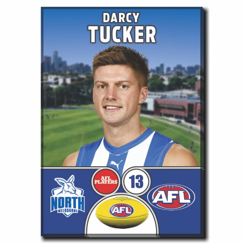 2024 AFL North Melbourne Football Club - TUCKER, Darcy – Sporting Souvenirs