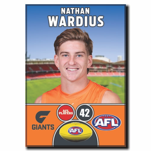 2024 AFL GWS Giants Football Club - WARDIUS, Nathan – Sporting Souvenirs