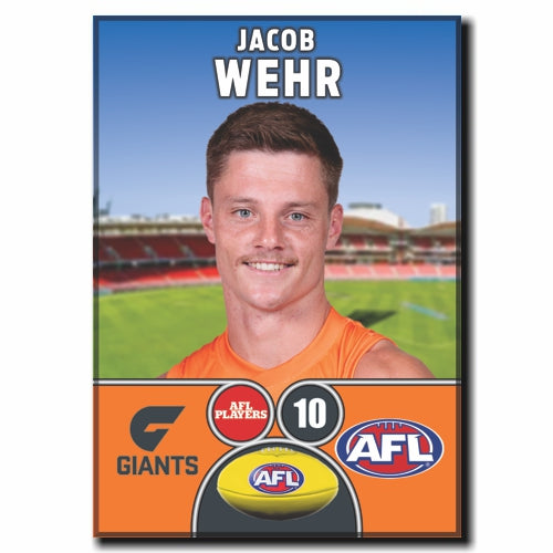 2024 AFL GWS Giants Football Club - WEHR, Jacob – Sporting Souvenirs